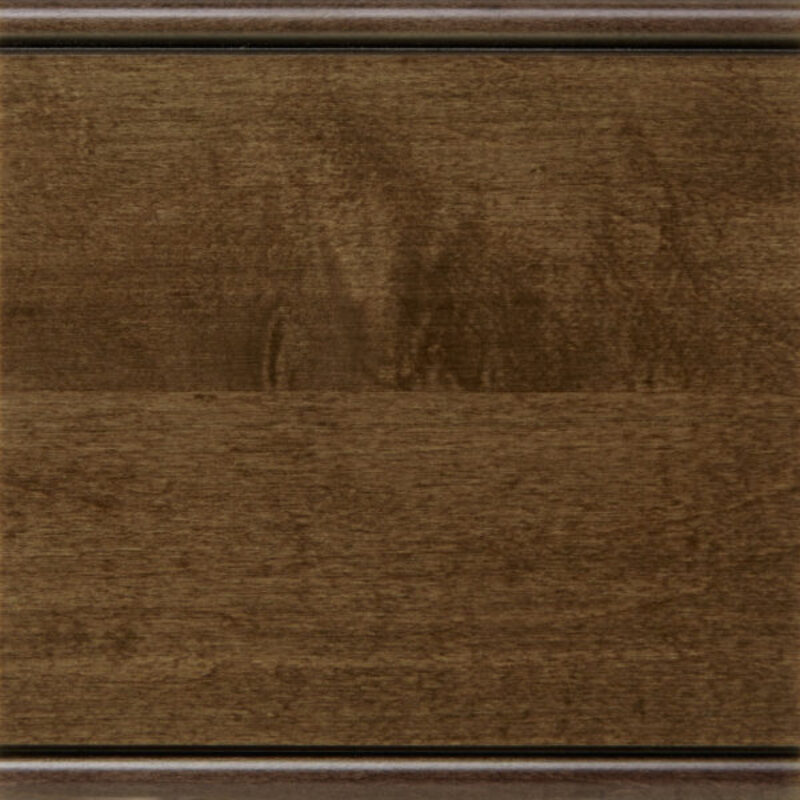 Mallory Flat Panel in French Roast with Sable Glaze & Highlight on Oak ...